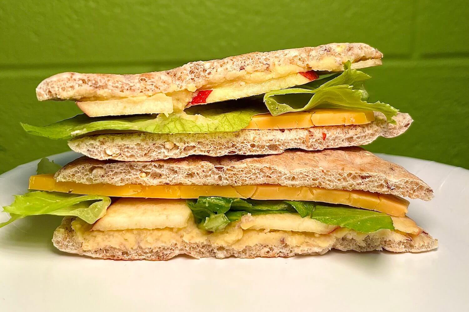 hummus & cheddar sandwich! - Real Food For Real Kids